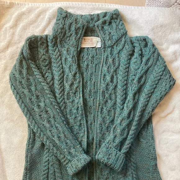 Aran Crafts | Sweaters | Aran Sweater Market Size Medium Forest Green ...